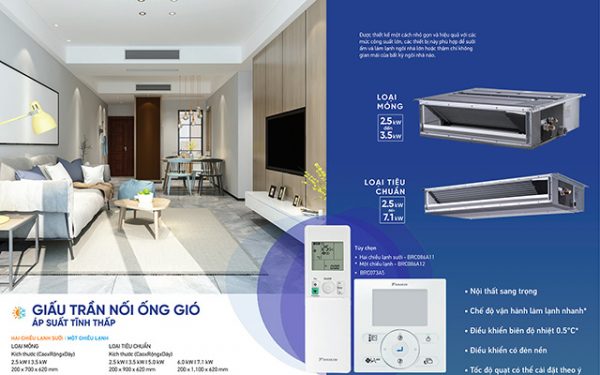 Dàn lạnh giấu trần nối ống gió Multi Daikin CDXM50RVMV 17.000BTU